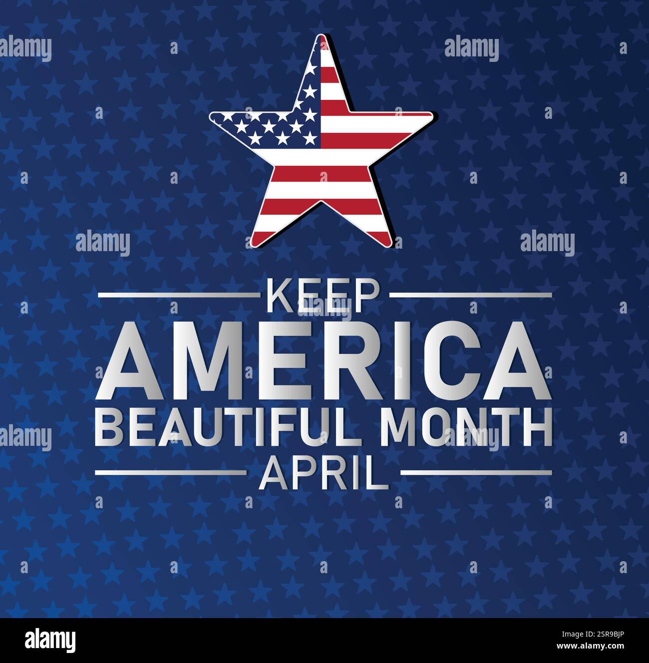 Keep America Beautiful Month banner for social media post Stock Vector ...