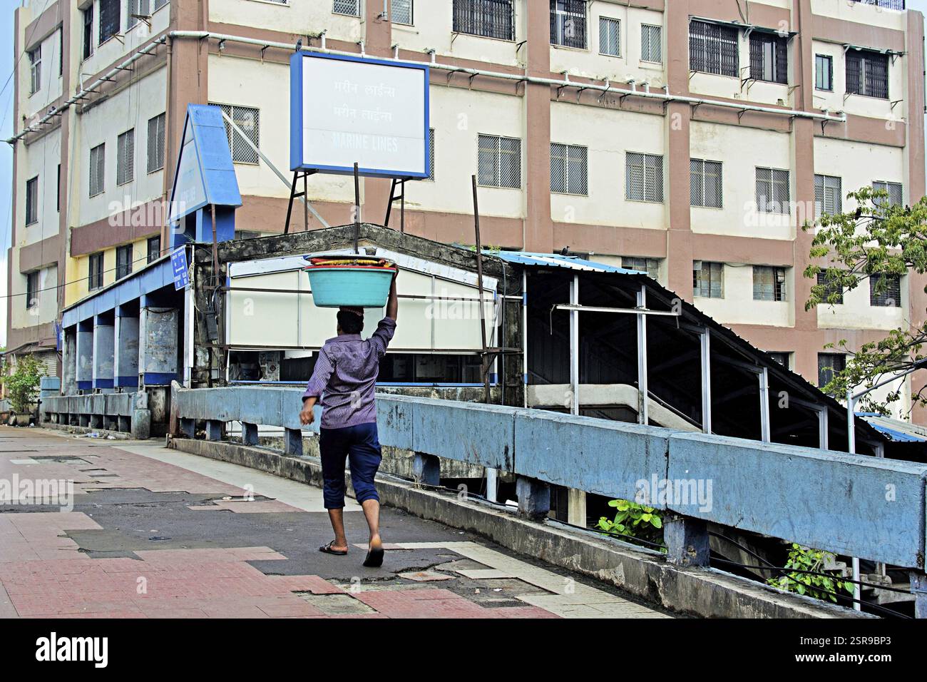 Marine lines railway station building, Mumbai, Maharashtra, India, Asia ...