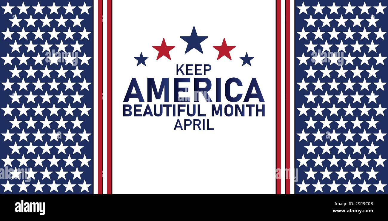 Keep America Beautiful Month wallpaper with shapes and typography ...