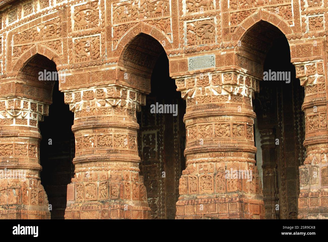 Terracotta artworks of Jor Bangla temple panels made of burnt clay ...