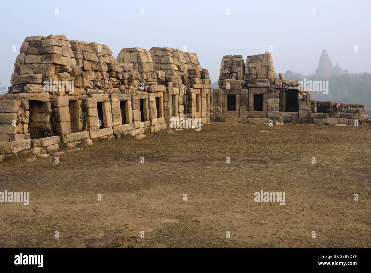 Chausath yogini temple, khajuraho, madhya pradesh, India, Asia Stock ...