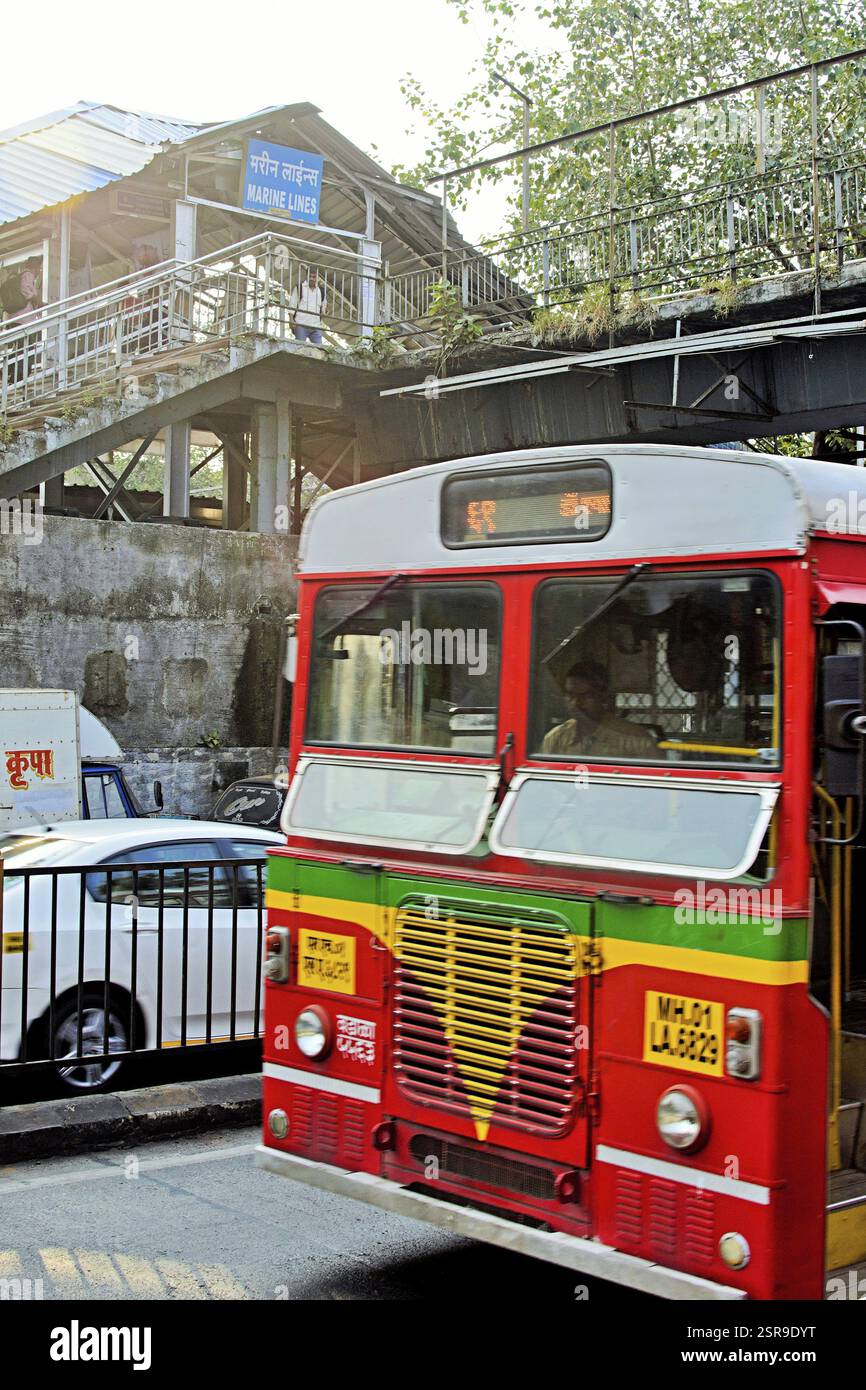 Marine lines railway station, Mumbai, Maharashtra, India, Asia Stock ...