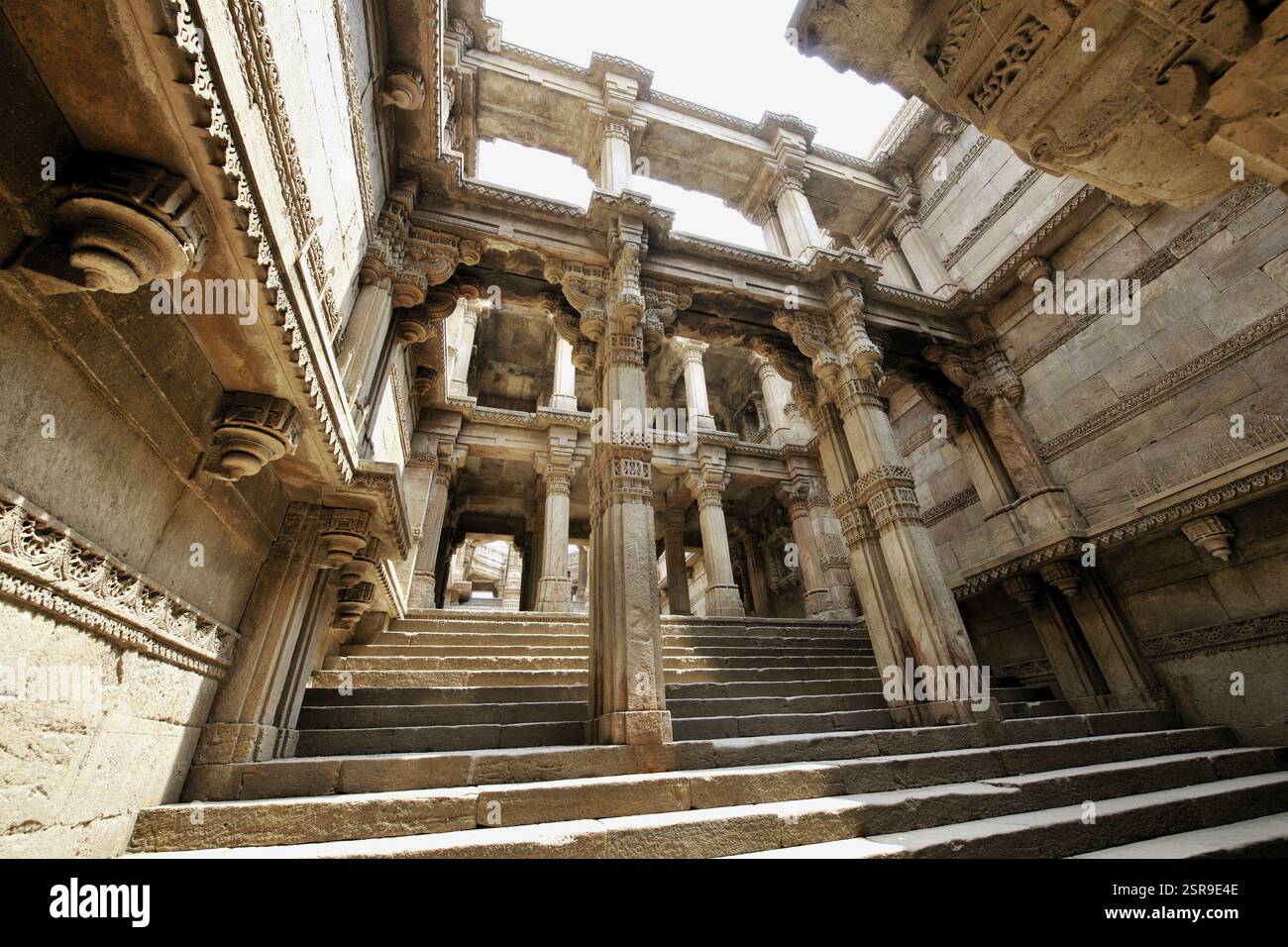 Step well Adalaj Vav Ahmedabad Gandhi Nagar Gujarat India Asia Stock ...