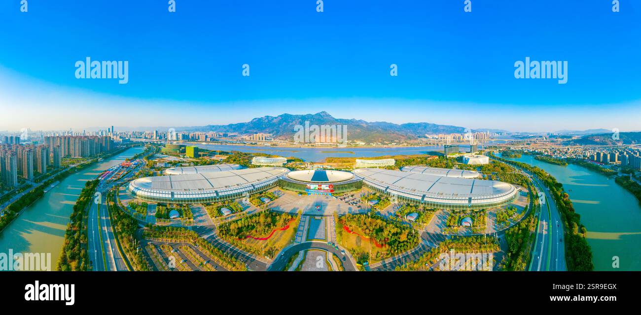 Aerial view of Straits International Convention and Exhibition Center ...