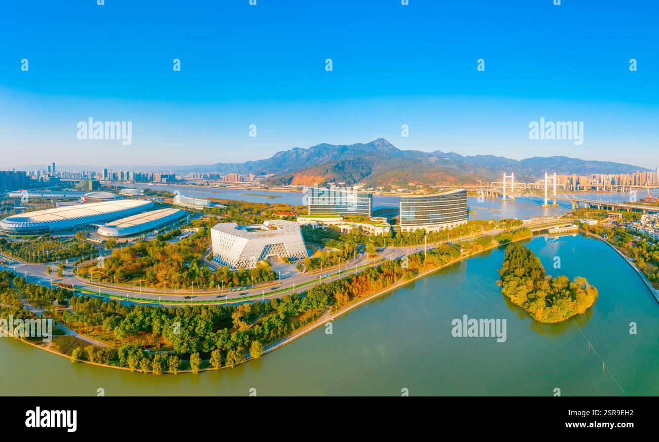 Aerial view of Straits International Convention and Exhibition Center ...