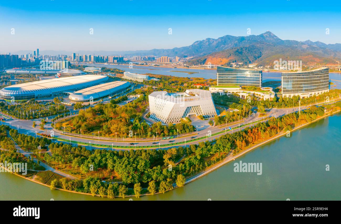 Aerial view of Straits International Convention and Exhibition Center ...