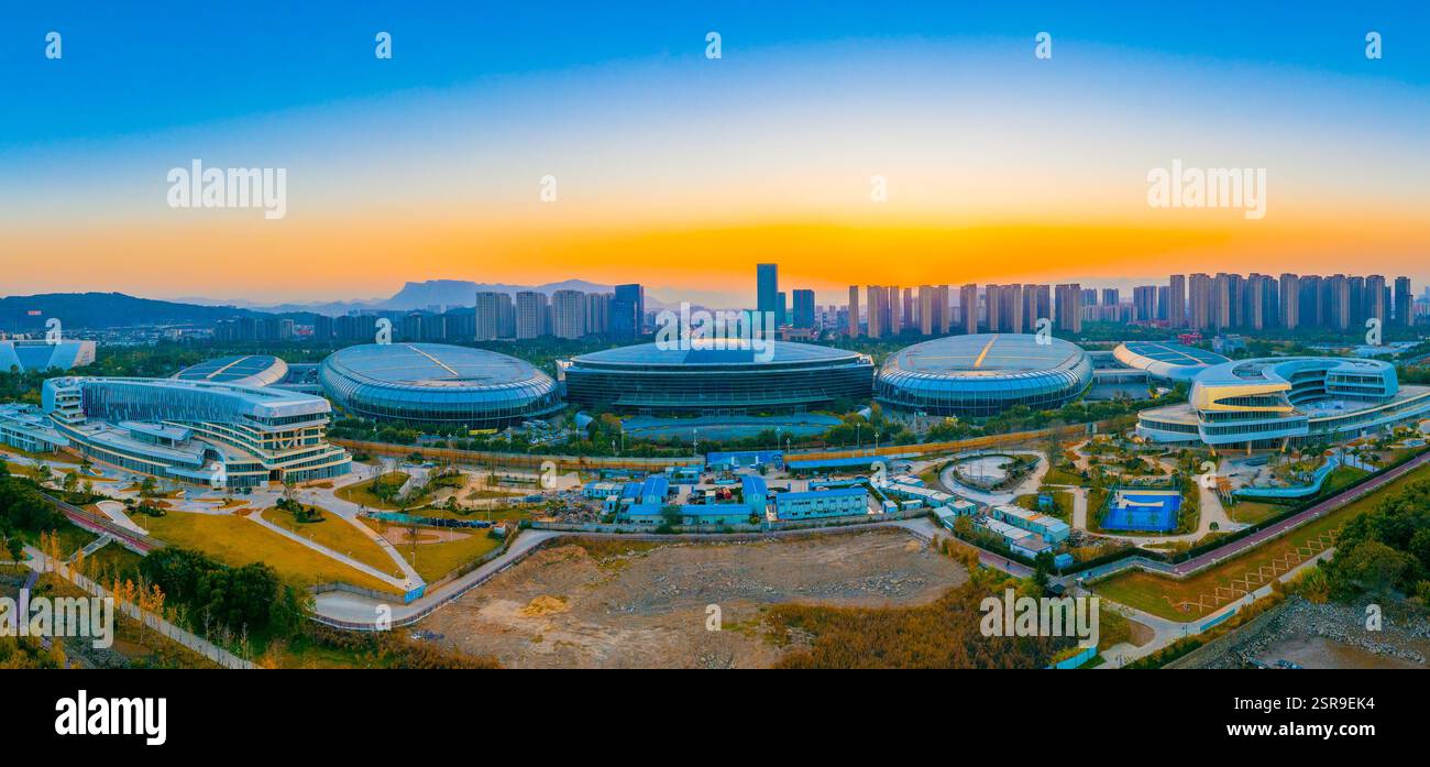 Aerial view of Straits International Convention and Exhibition Center ...
