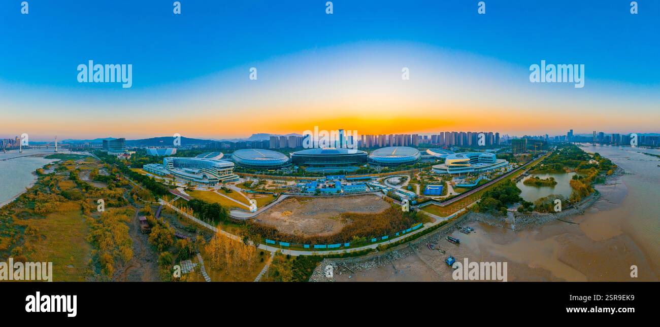 Aerial view of Straits International Convention and Exhibition Center ...