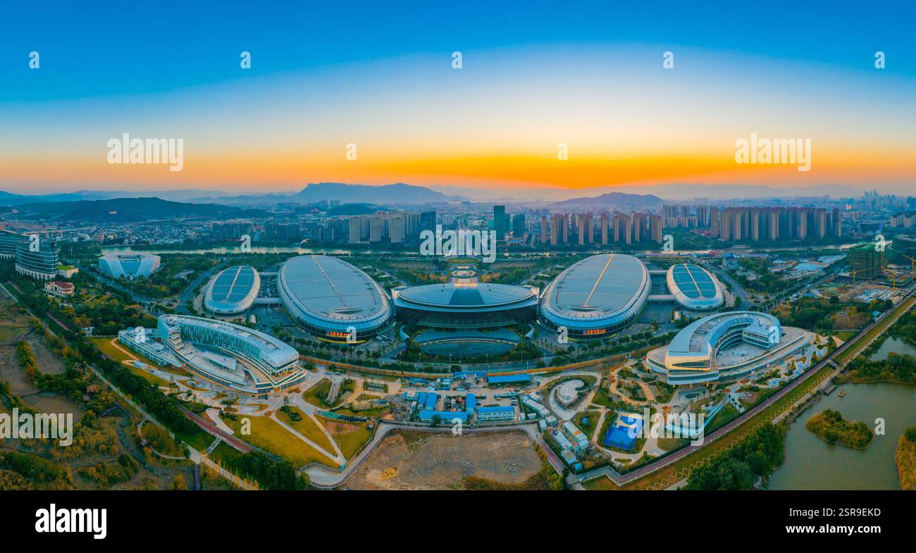 Aerial view of Straits International Convention and Exhibition Center ...