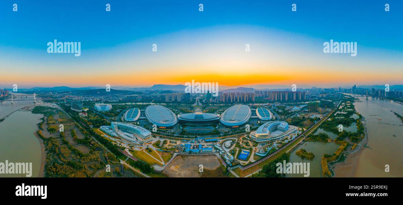 Aerial view of Straits International Convention and Exhibition Center ...
