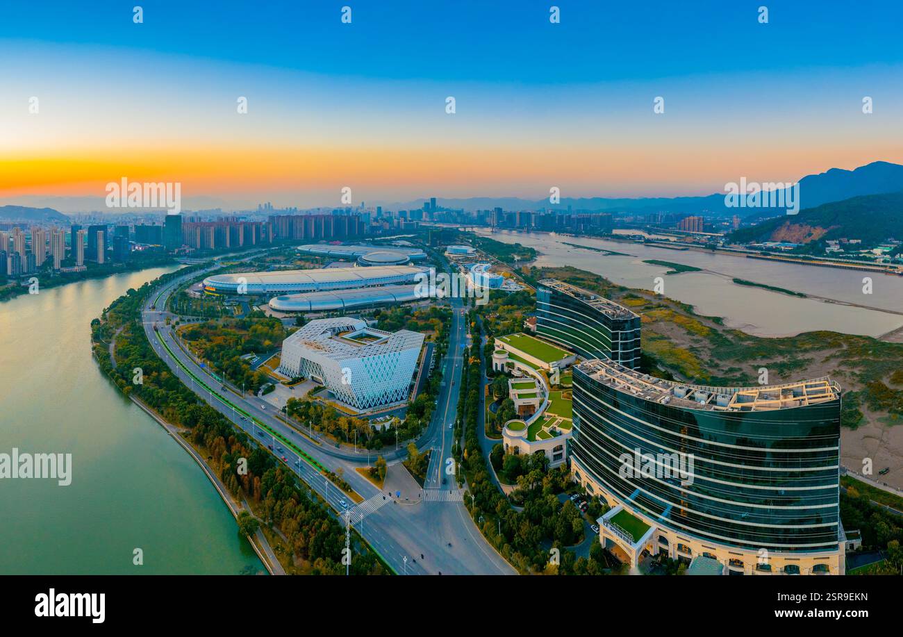 Aerial view of Straits International Convention and Exhibition Center ...