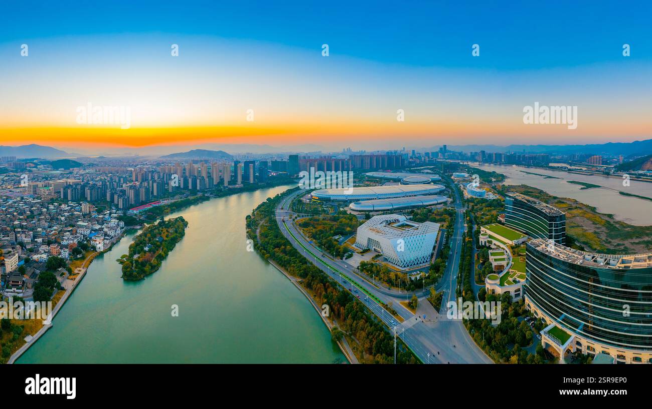 Aerial view of Straits International Convention and Exhibition Center ...