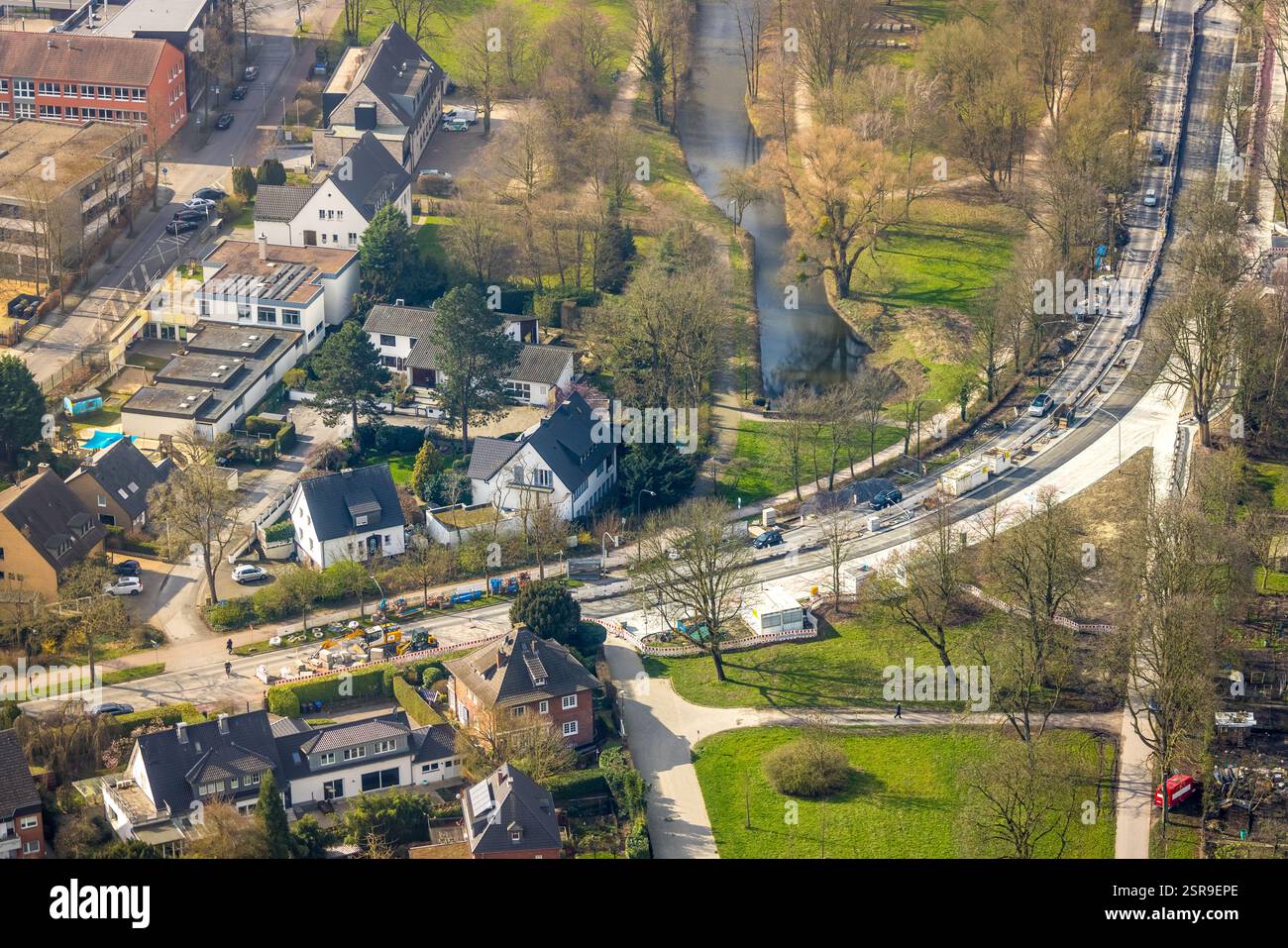 Aerial view, Nordring Park Adenauerallee, Mitte, Hamm, Ruhr area, North ...