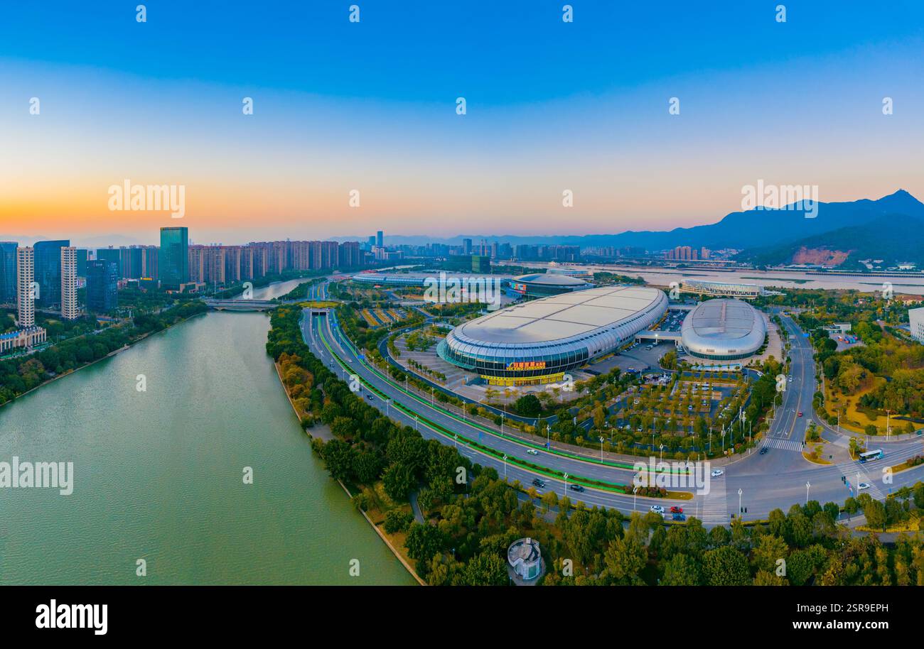 Aerial view of Straits International Convention and Exhibition Center ...
