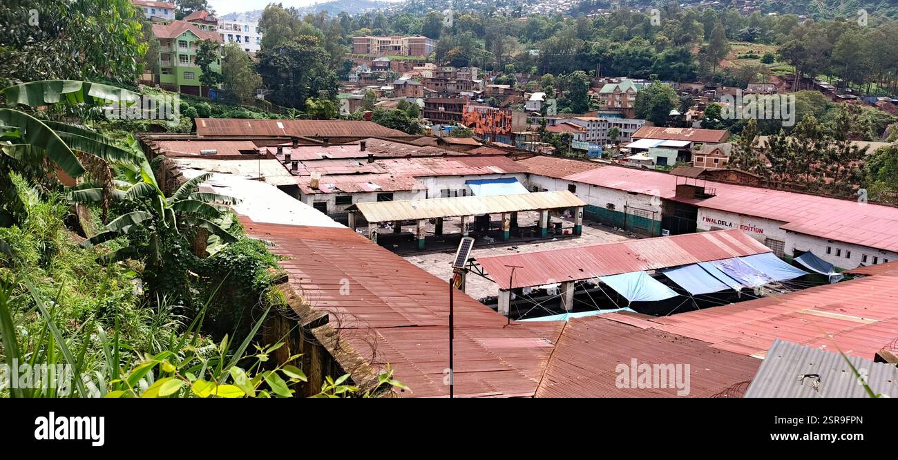 An aerial view of the central prison were inmates fled following the ...