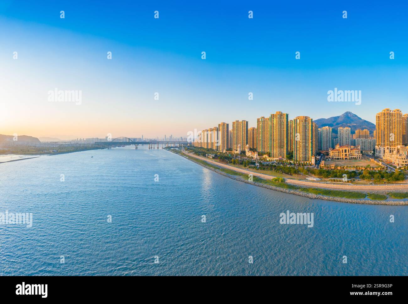 Aerial photography of the suburbs of Fuzhou, Fujian Province, China ...