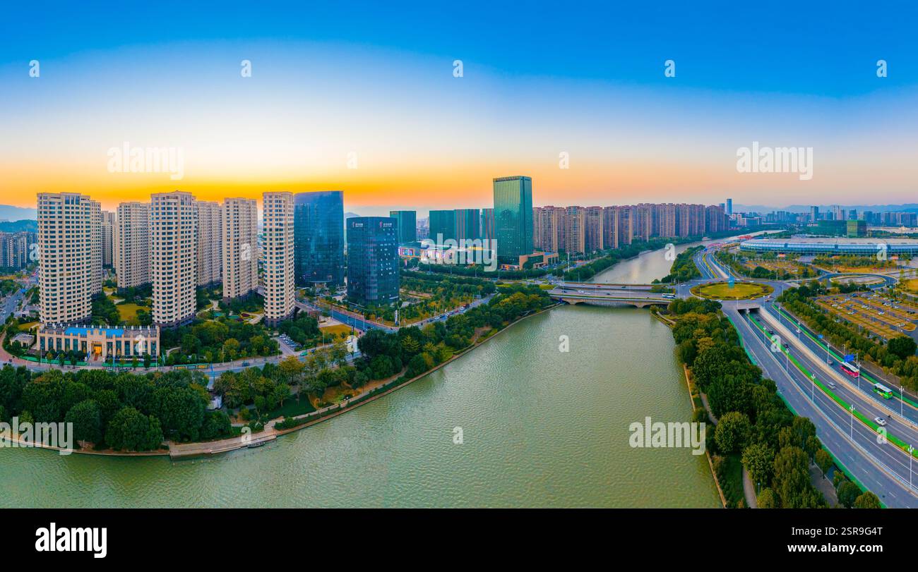 Aerial photography of the suburbs of Fuzhou, Fujian Province, China ...