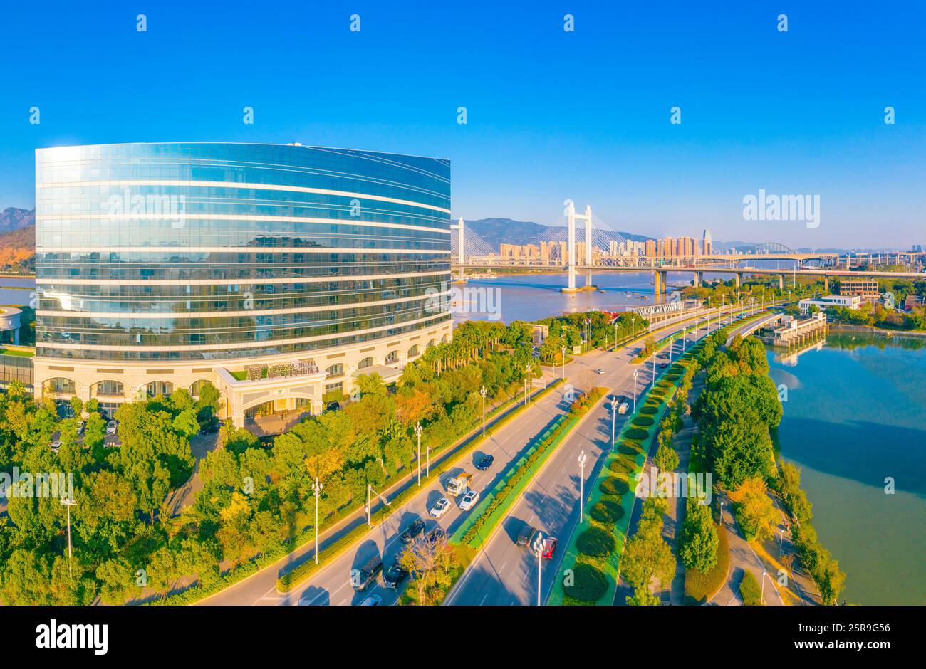Aerial photography of the suburbs of Fuzhou, Fujian Province, China ...