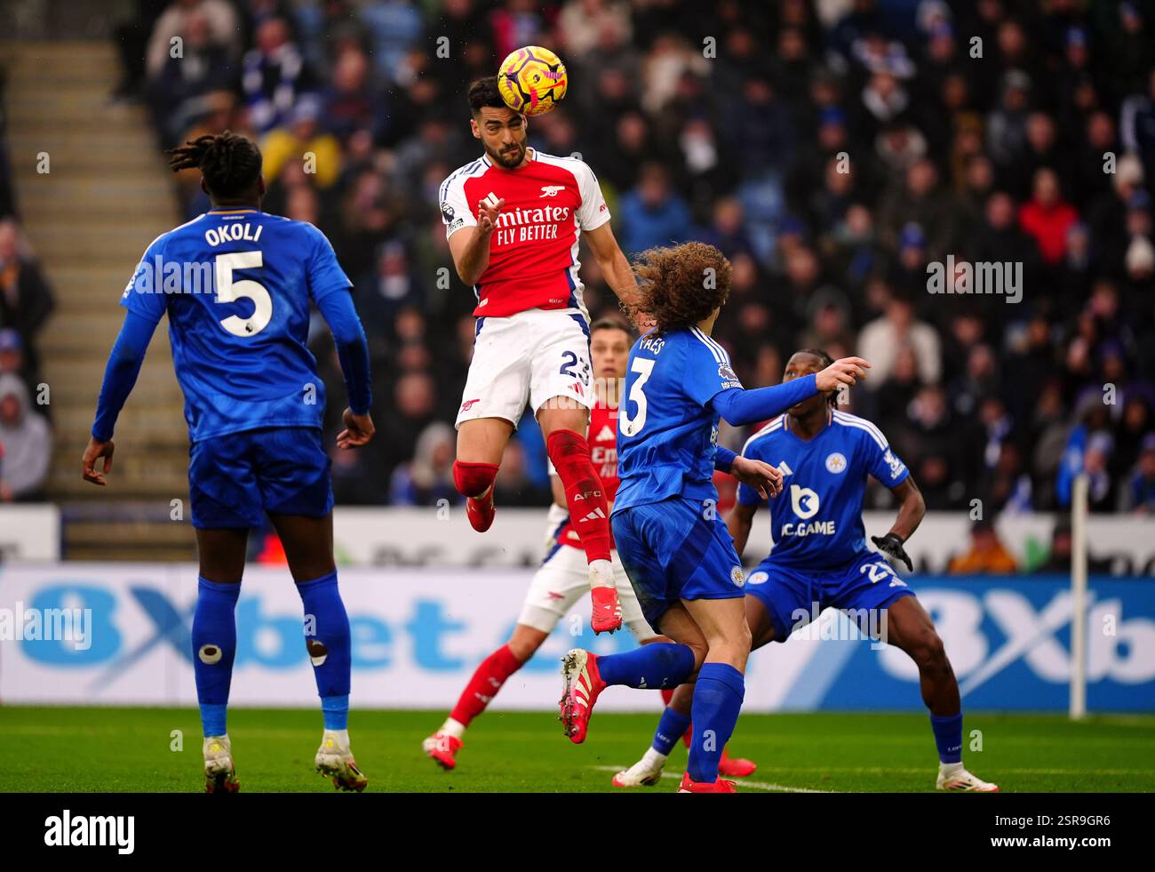 Arsenal's Mikel Merino scores their side's first goal of the game ...