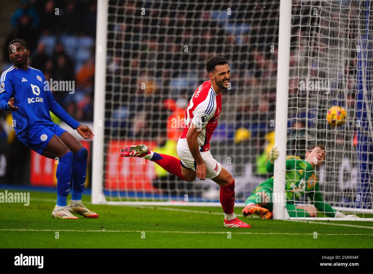 Arsenal's Mikel Merino celebrates scoring their side's second goal of ...