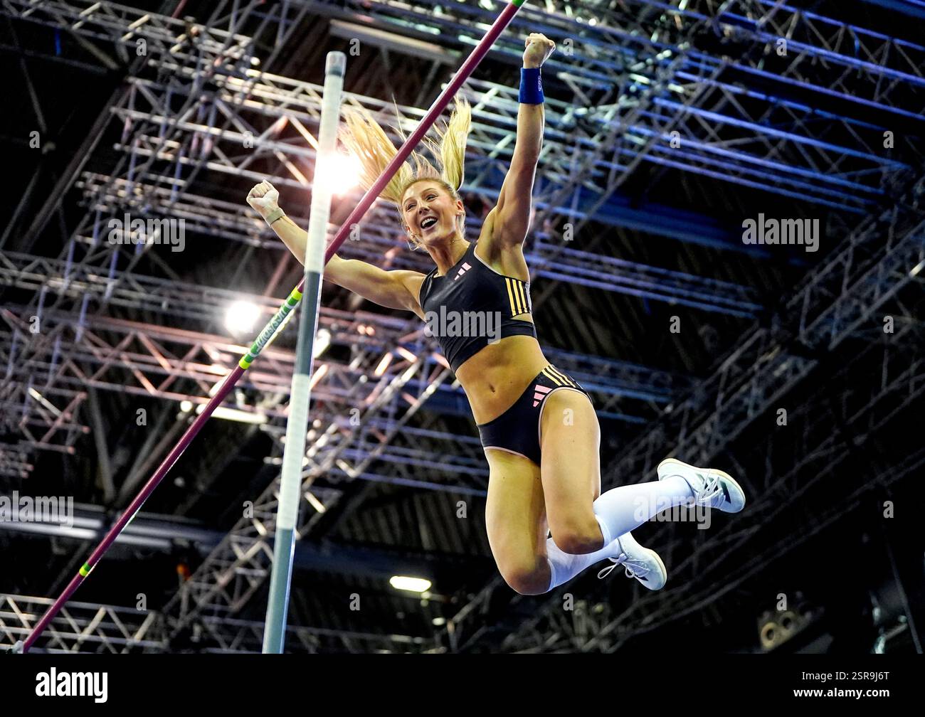 Molly Caudery in the women's pole vault during The Keely Klassic at the ...