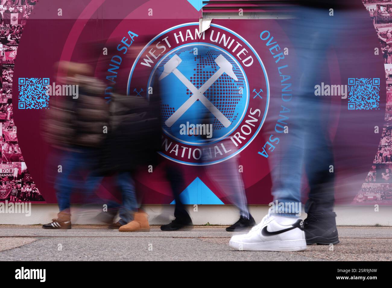 West Ham United fans outside the ground before the Premier League match ...