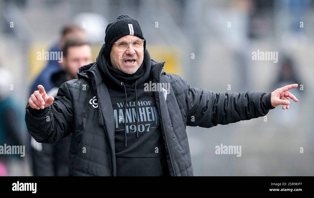 Mannheim, Deutschland. 15th Feb, 2025. Bernhard Trares (Trainer ...