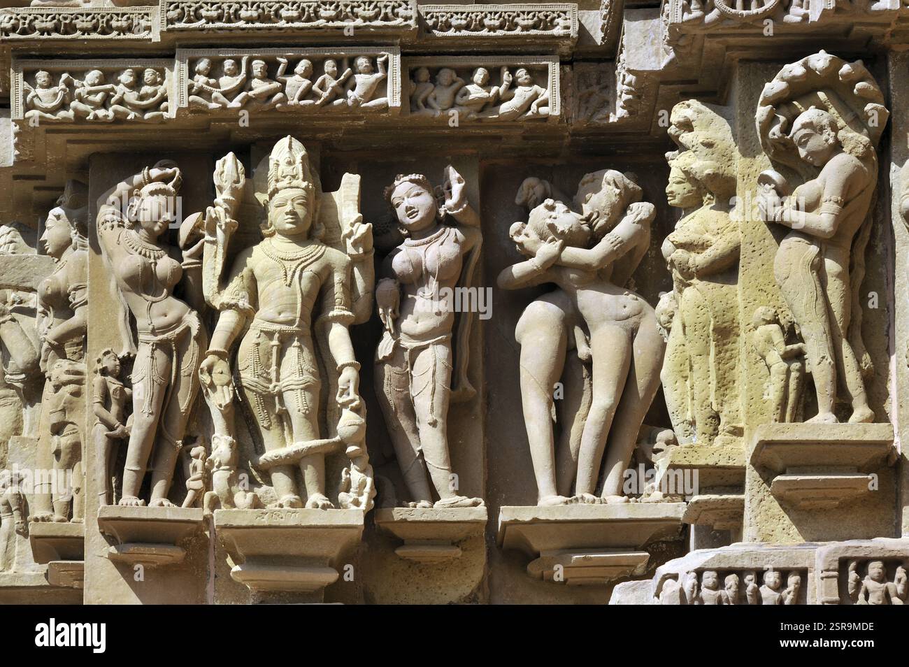 Khajuraho mithuna couples on wall of lakshmana temple madhya pradesh India Stock Photo - Alamy