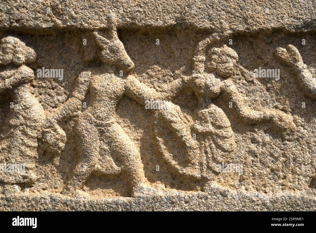 Dancing performance in front of Sage Rrishyasringa sculptures on outer ...