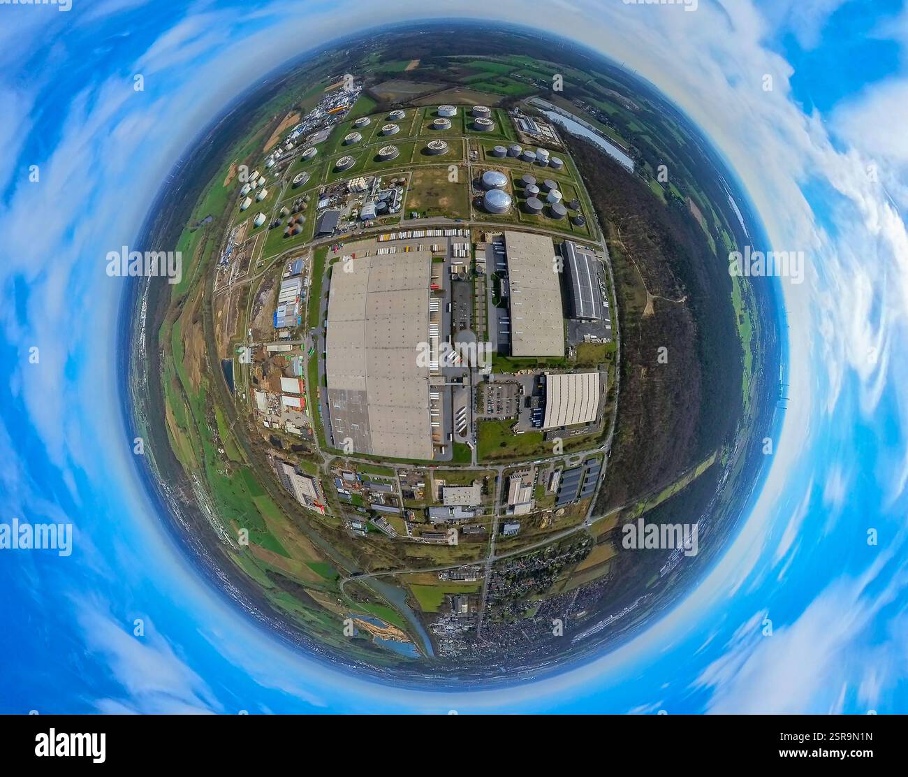 Luftbild, Gewerbegebiet Industrie- und Gewerbepark (IGP Hünxe ...