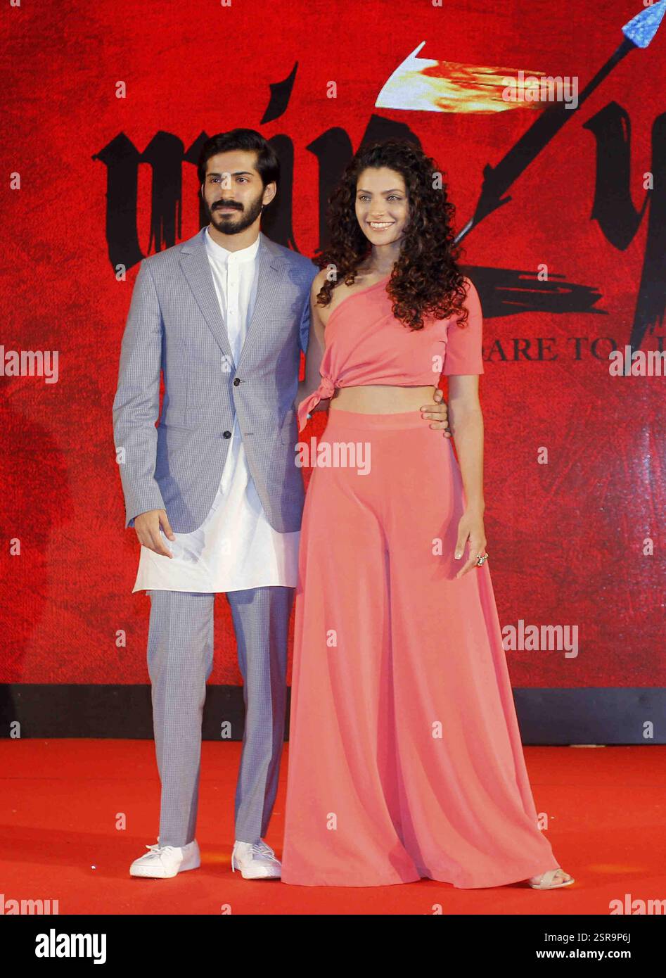 Bollywood actors Harshvardhan Kapoor and Saiyami Kher during the music ...