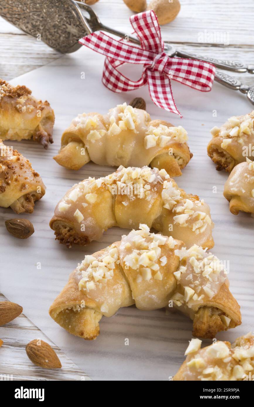 Sweetness Mini almond croissant Stock Photo - Alamy