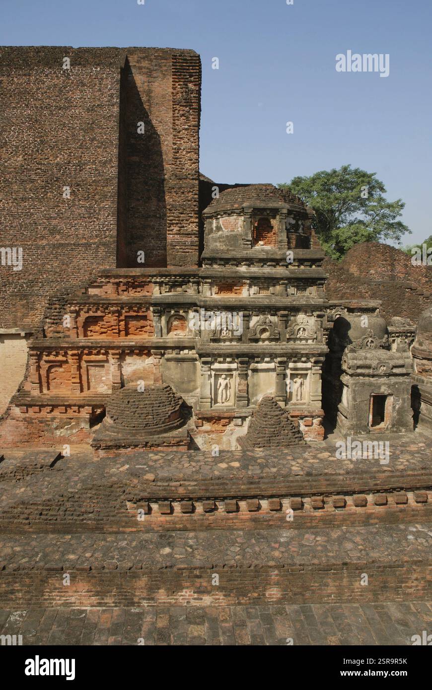 Main temple and stupa in Nalanda University, Nalanda, Bihar, India ...
