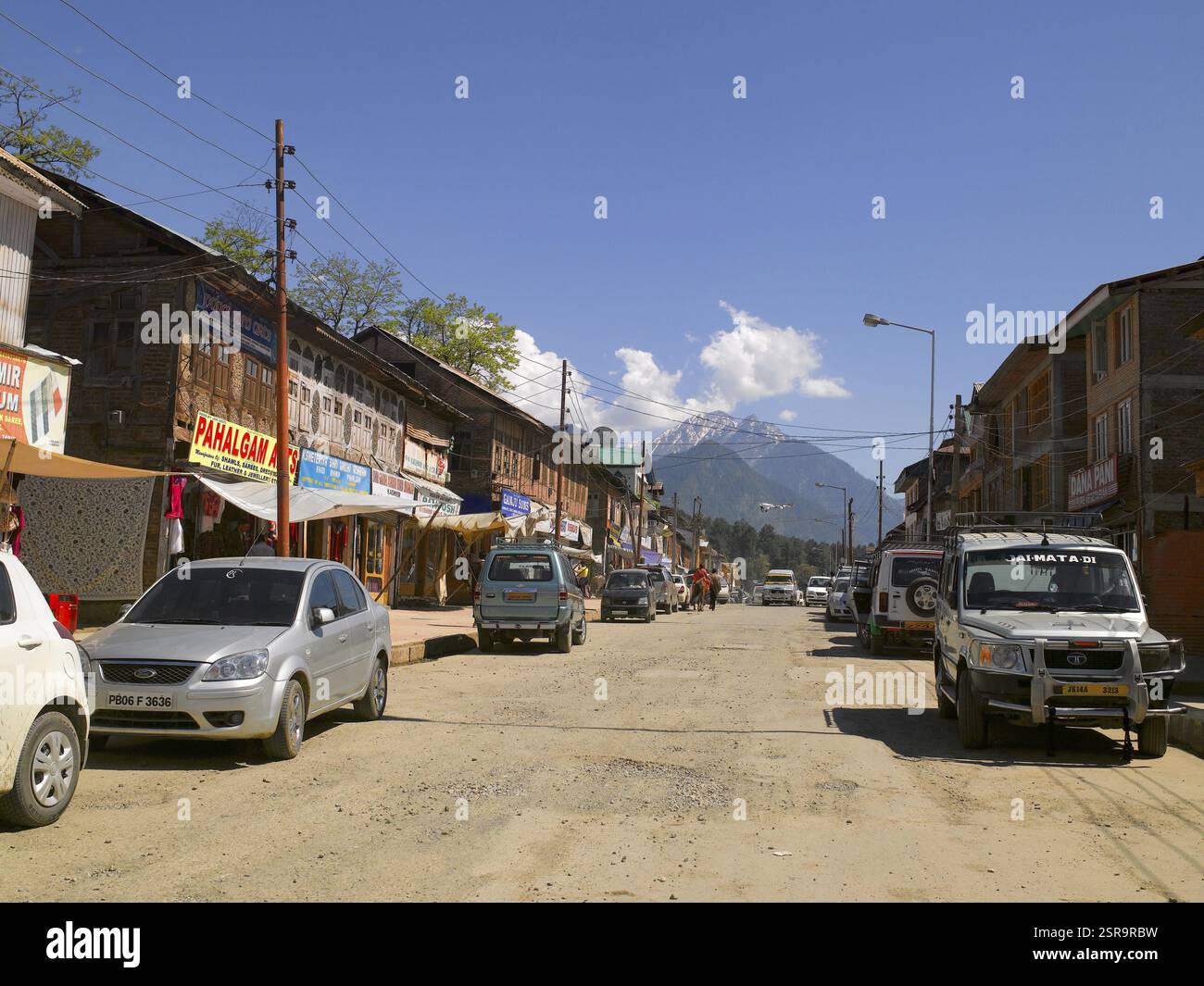 Market area, Pahalgam, Jammu and Kashmir, India, Asia Stock Photo - Alamy