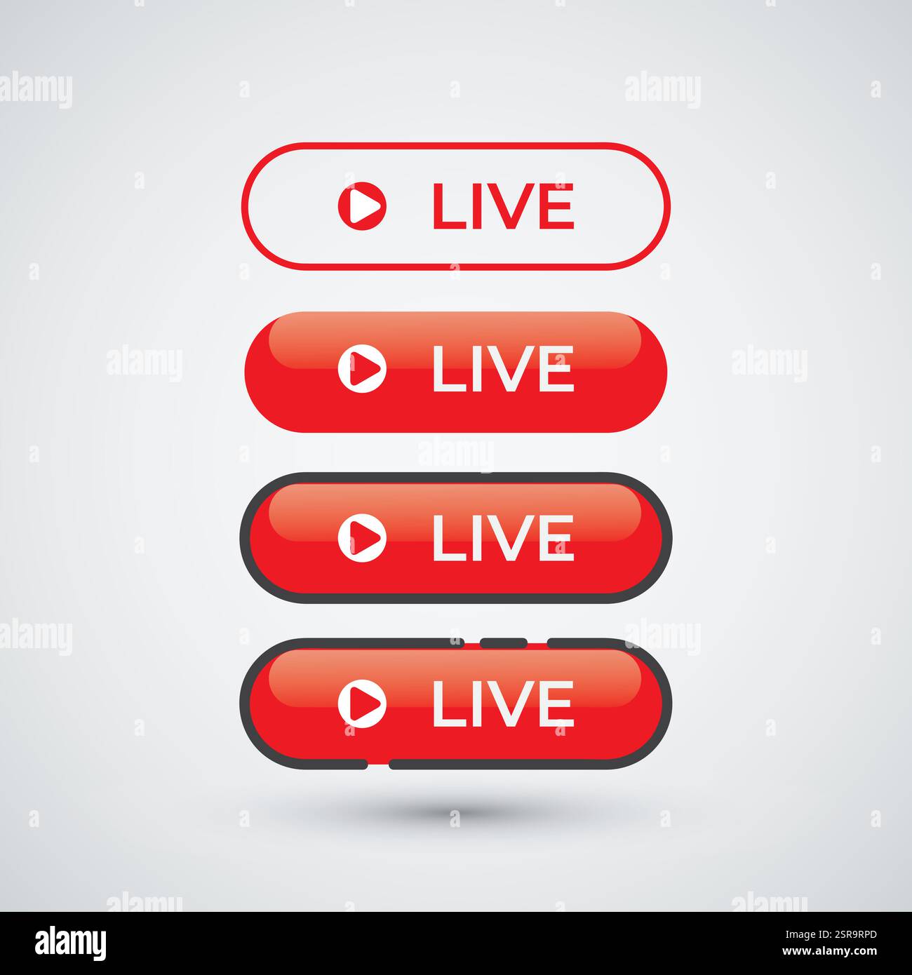 Set Live button on white background design template Stock Vector Image ...