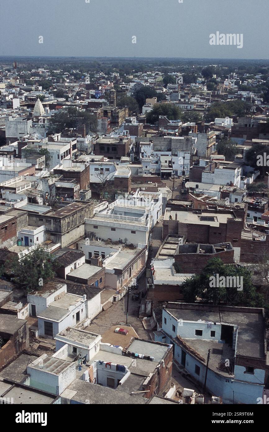 Aerial view of Datia village, Madhya Pradesh, India, Asia Stock Photo ...