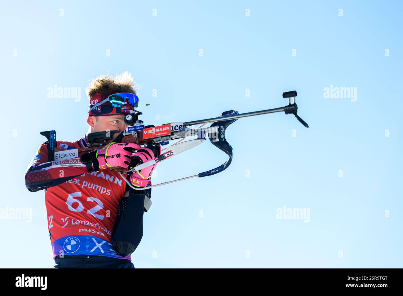 Martin Uldal of, Norway. , . during zeroing ahead of men's 10 km sprint ...