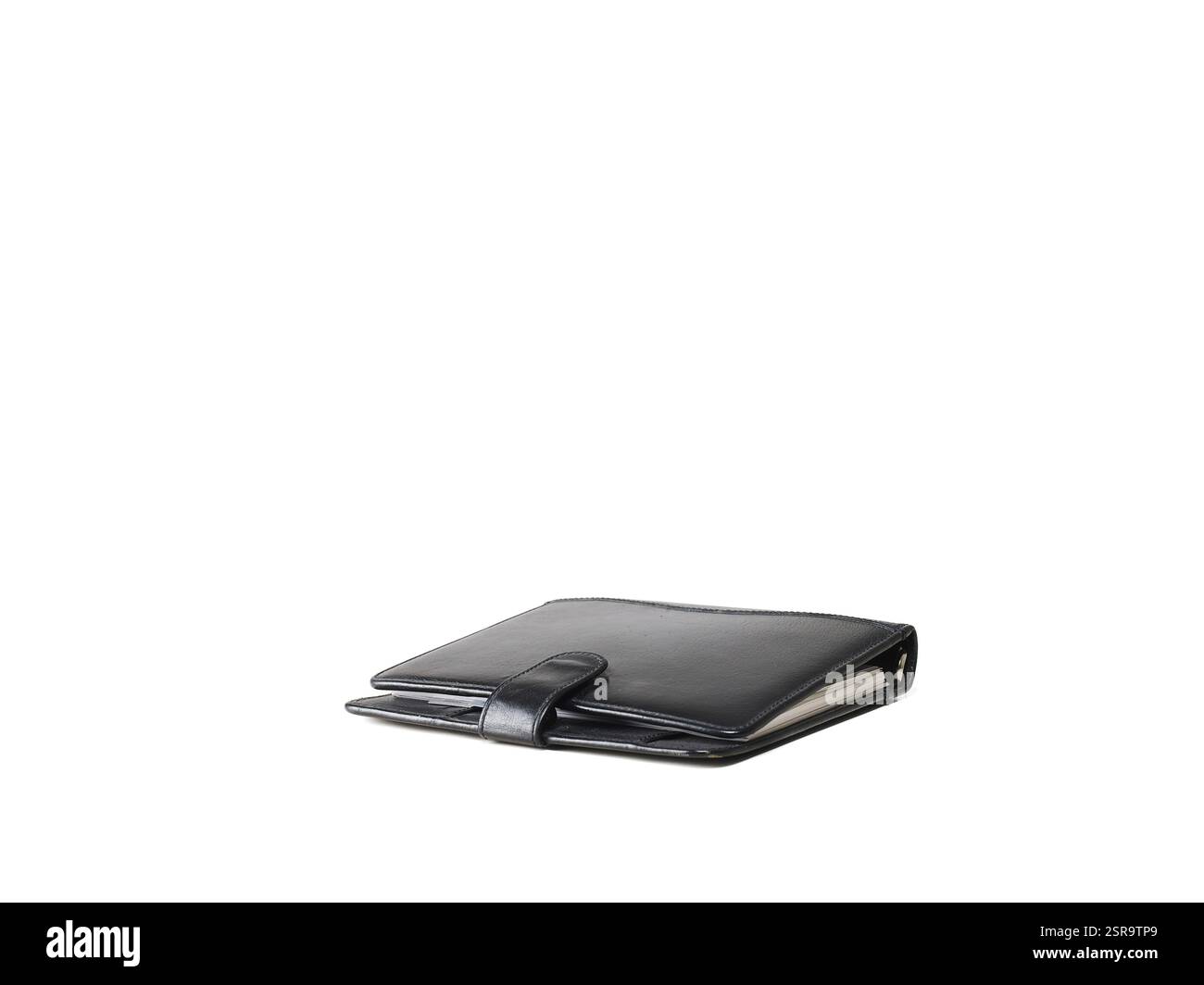 Leather diary on white background Stock Photo - Alamy