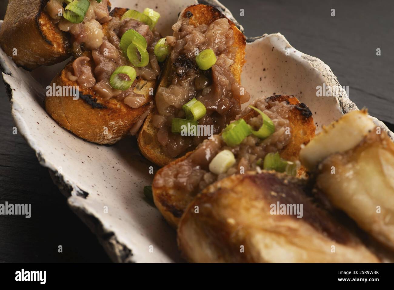 Homemade Roasted Beef Bone Marrow with toast Stock Photo - Alamy