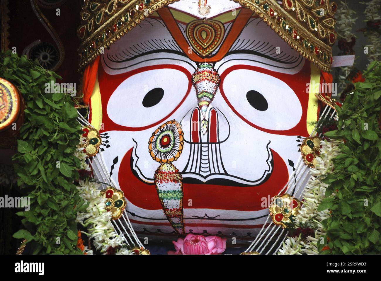 Subhadra devi in temple town of Jagannath Puri in Orissa, India, Asia Stock Photo - Alamy