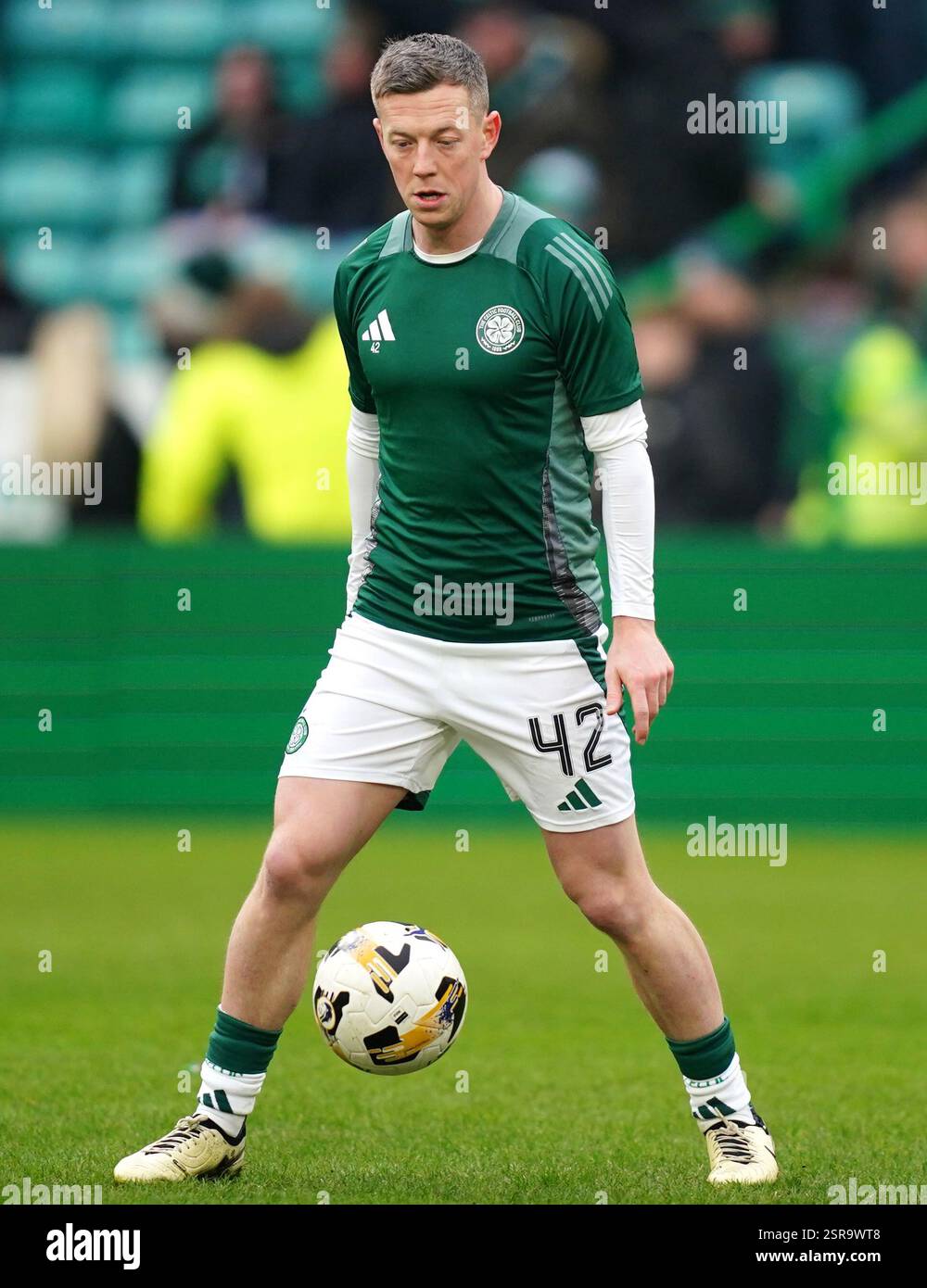 Celtic's Callum McGregor warming up ahead of the William Hill ...