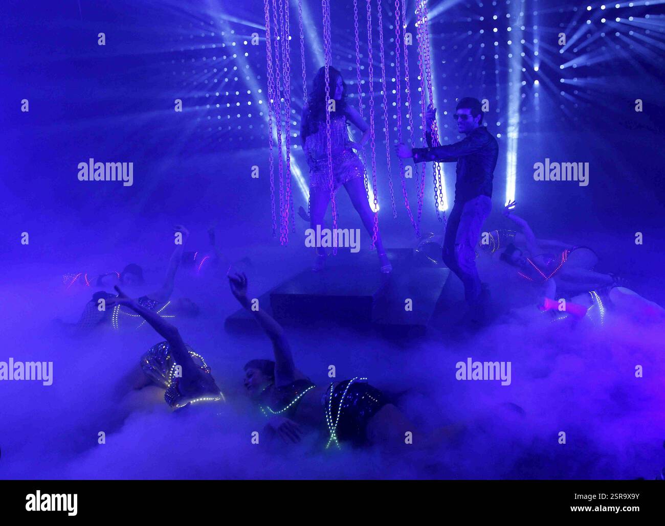 Bollywood actors Rishi Bhutani and Angela Krislinzki during the on ...