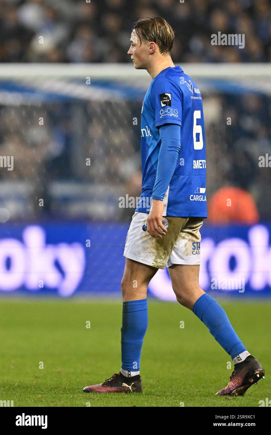 Genk, Belgium. 05th Feb, 2025. Matte Smets (6) of Genk looking dejected ...