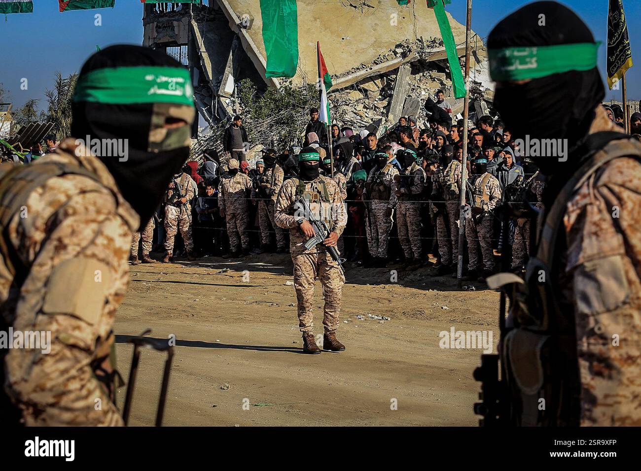 Khan Younis, Palestinian Territories. 15th Feb, 2025. Fighters of the ...
