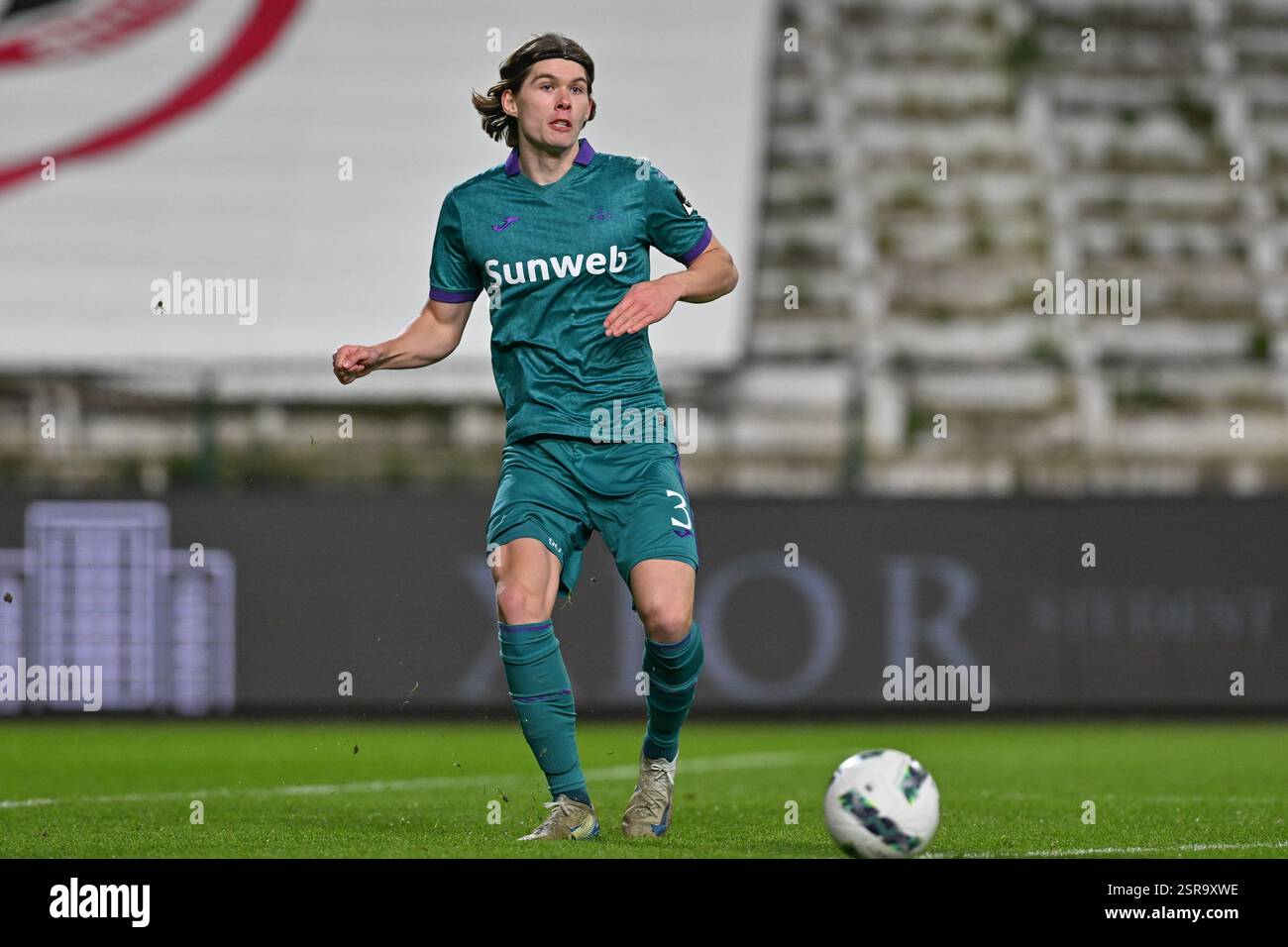 Antwerpen, Belgium. 06th Feb, 2025. Lucas Hey (3) of Anderlecht pictured during the Croky Cup ...