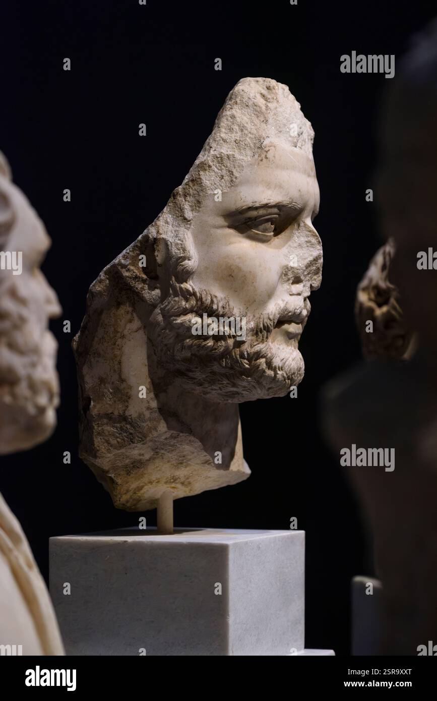 Athens. Greece. Portrait of Roman emperor Hadrian. National ...