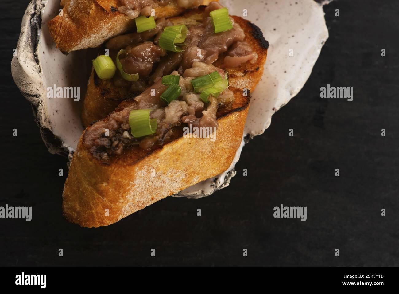 Homemade Roasted Beef Bone Marrow with toast Stock Photo - Alamy