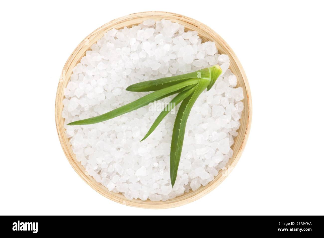 Aloe vera with bath salt Stock Photo - Alamy