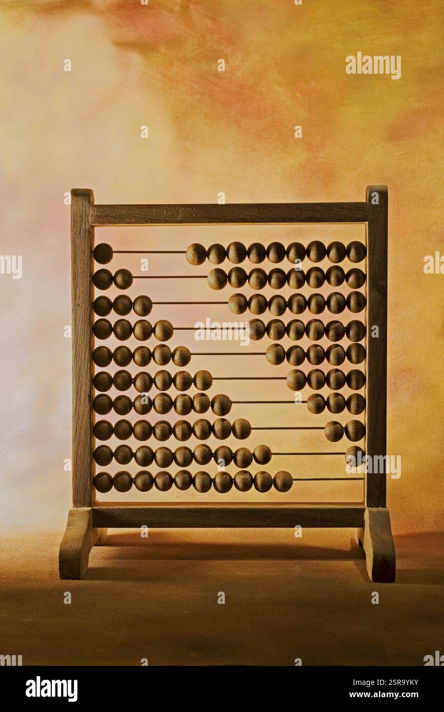 Concept, learning counting, wooden abacus Stock Photo - Alamy