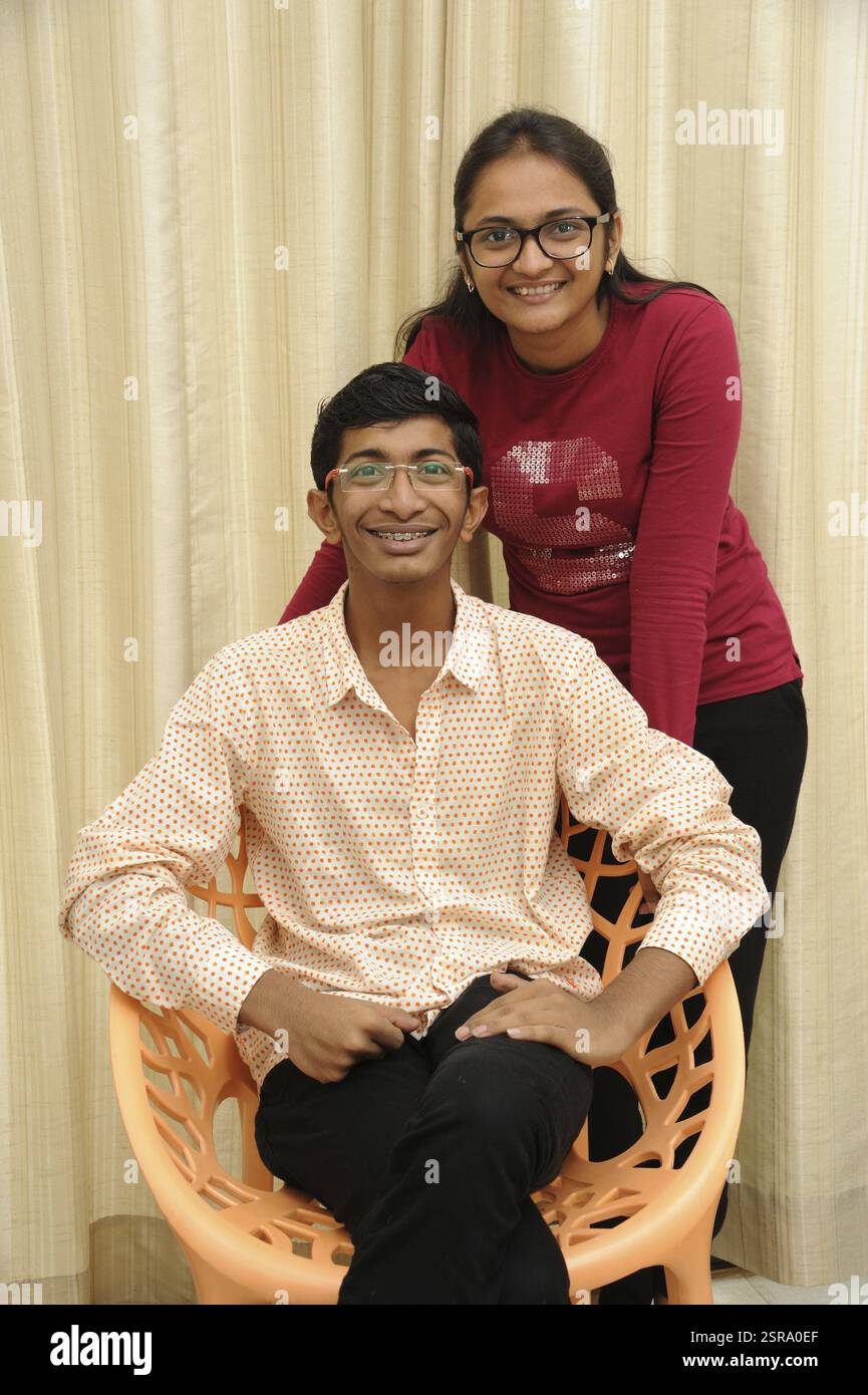 Brother and Sister smiling, India, Asia, MR#364, Asia Stock Photo - Alamy